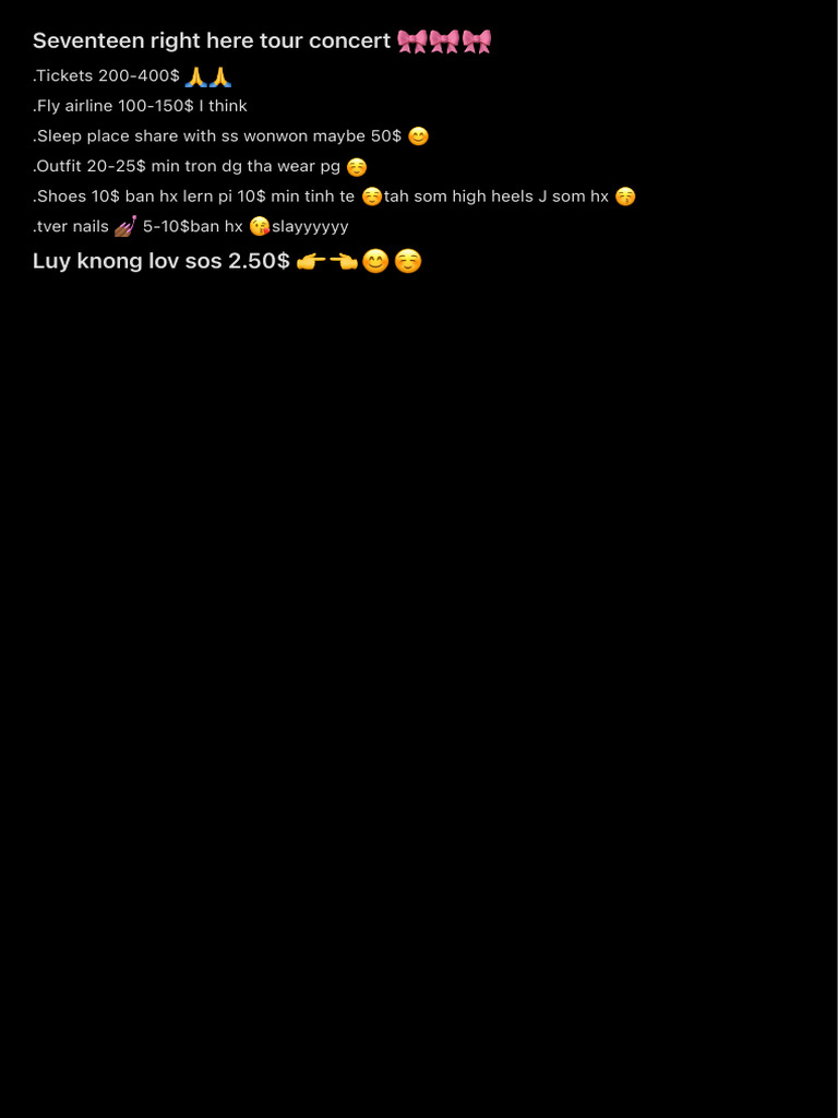 Seventeen Right Here Tour Concert ??? | PDF