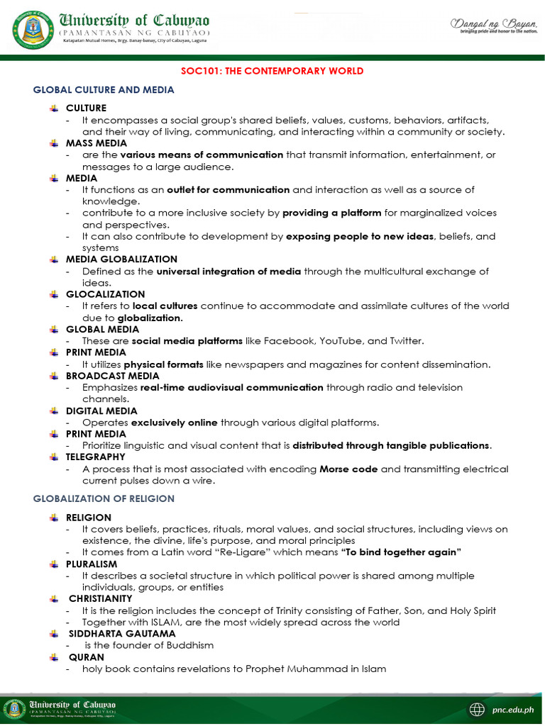 SOC101-Midterm-Learning-Materials (20241029153809) | PDF | Mass Media ... SOC101-Midterm-Learning-Materials (20241029153809) | PDF | Mass Media ...