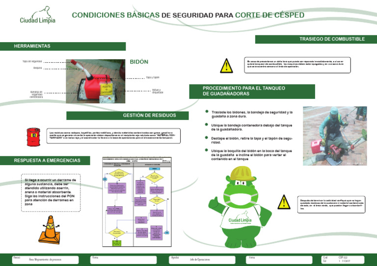 COP-322 Condiciones Bsicas de Seguridad Tanqueo Guadaadoras Corte de ...