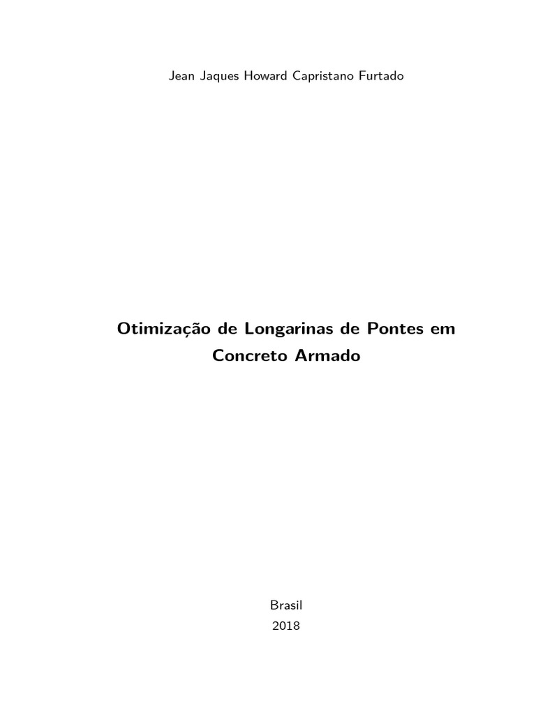 Tcc-Jean Jaques Howard | PDF | Ponte | Análise estrutural