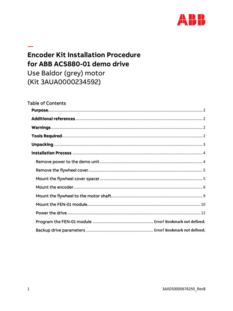 ACS880 Demo Kit INstructions 3AXD50000676293 REVB | PDF | Screw ...