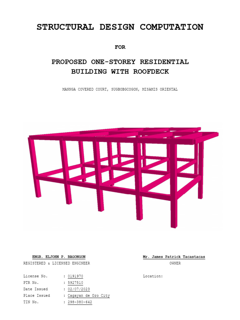 Structural Design and Analysis Report - 090407 | PDF | Concrete ...