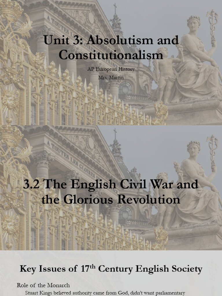 Unit - 3 - Notes - Absolutism - and - Constitutionalism 2 | PDF ...