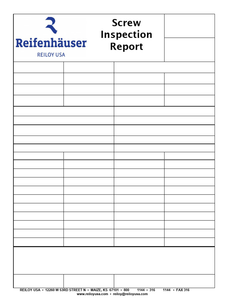 Screw Inspection Report Summary | PDF | Technology & Engineering