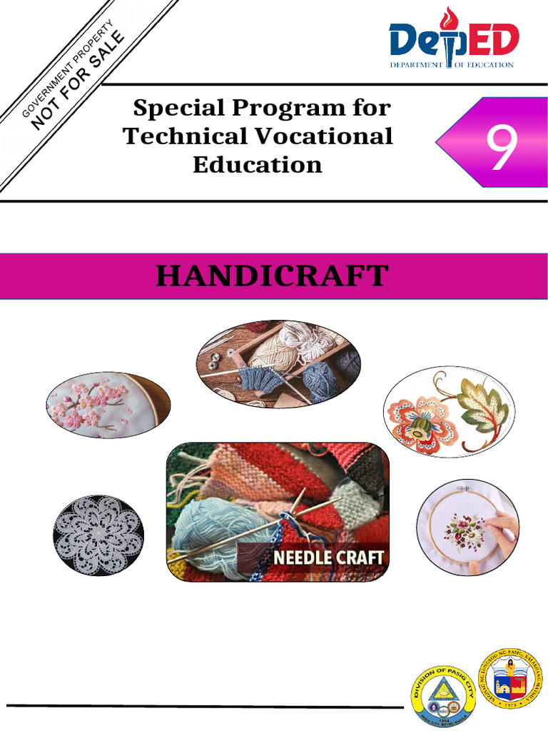 Sptve Handicraft 9 Q1 M1 | PDF | Embroidery | Textile Arts
