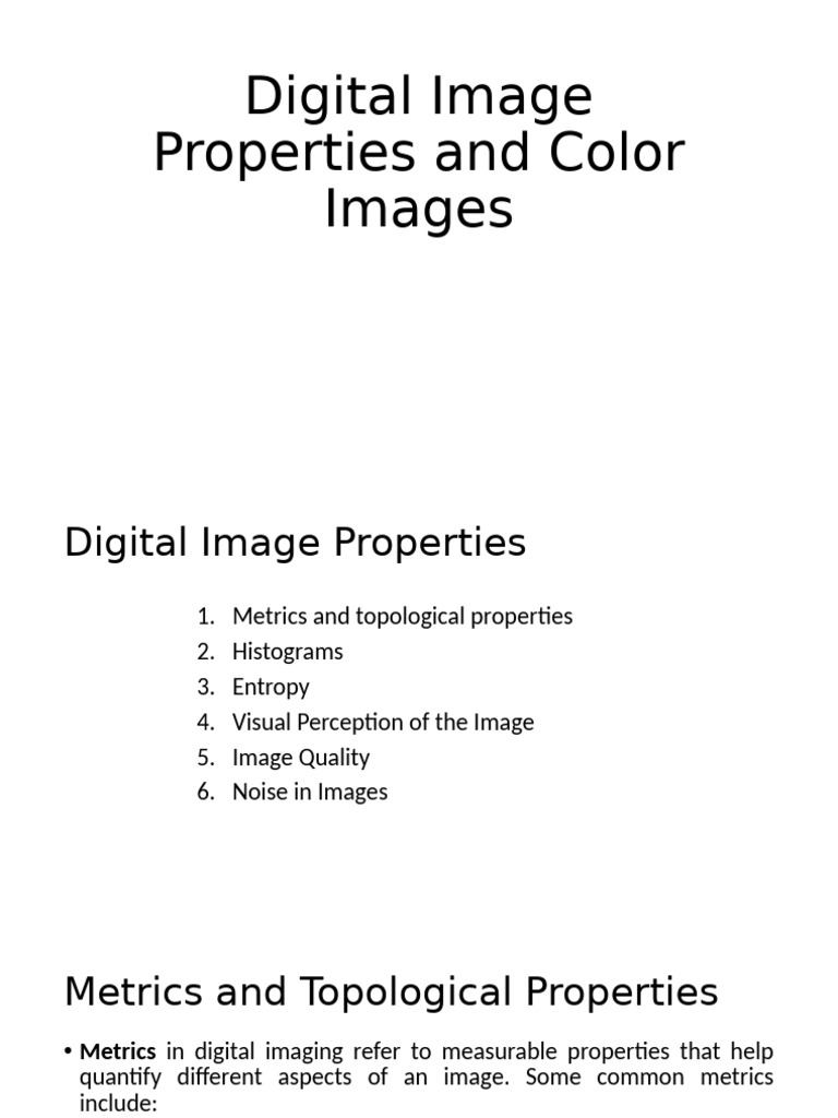 Properties of Digital Images Explained | PDF | Color | Rgb Color Model