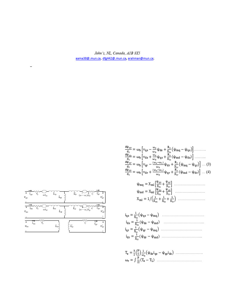 Dynamic Simulation of A Three Phase Indu | PDF | Electric Motor | Electrical Engineering