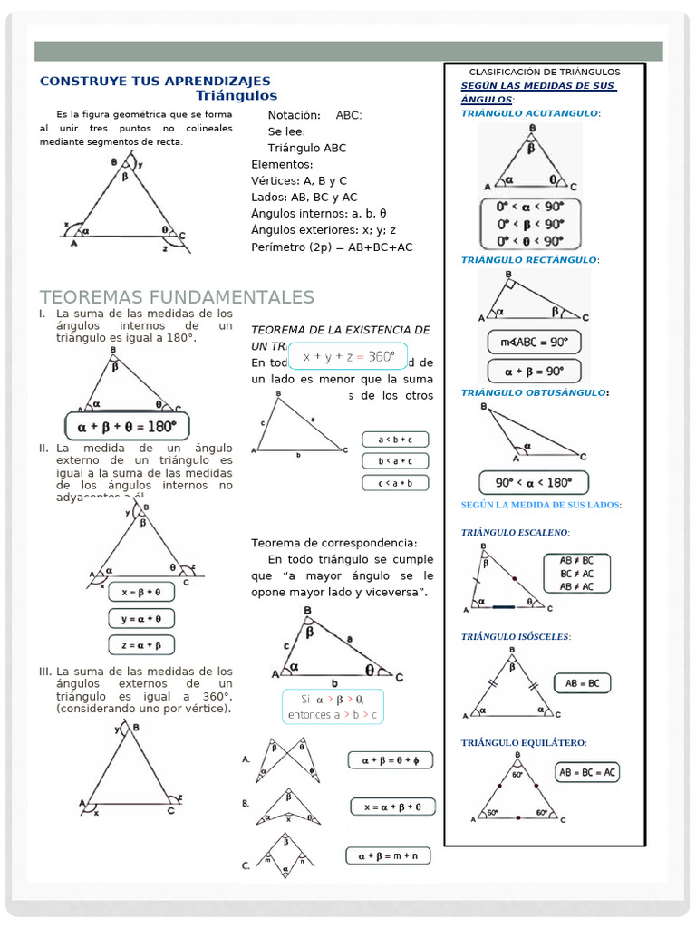 TRIANGULOS | PDF | Triángulo | Matemática Elemental