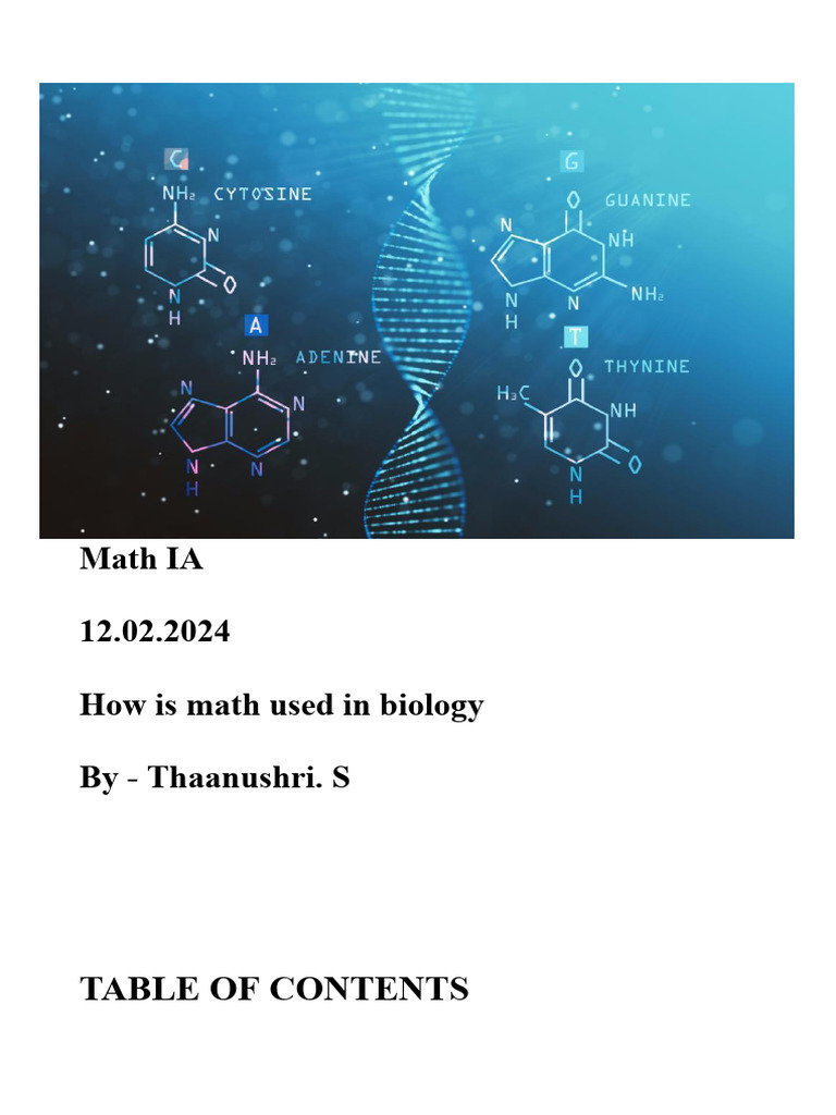 Math Internal Assessment Sem - 1 | PDF | Conservation Biology | Ecology