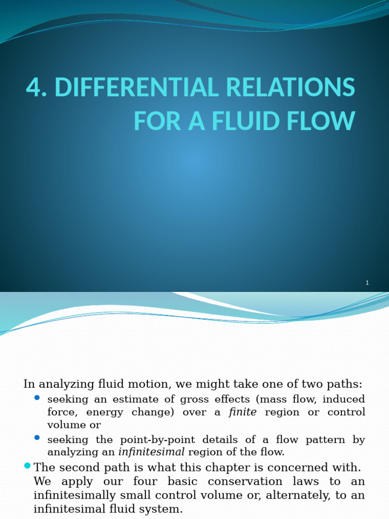 Differential Relations For A Fluid Flow | PDF | Fluid Dynamics ...