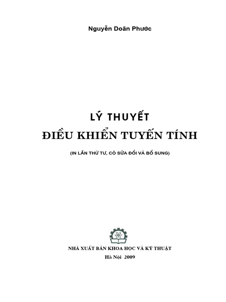Ly Thuyet Dieu Khien Tu Dong Nguyen Doan Phuoc Chuong 1 Nhap Mon (Cuuduongthancong - Com) | PDF