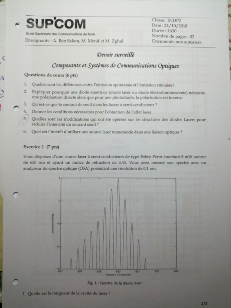 Optique DS 2019 | PDF