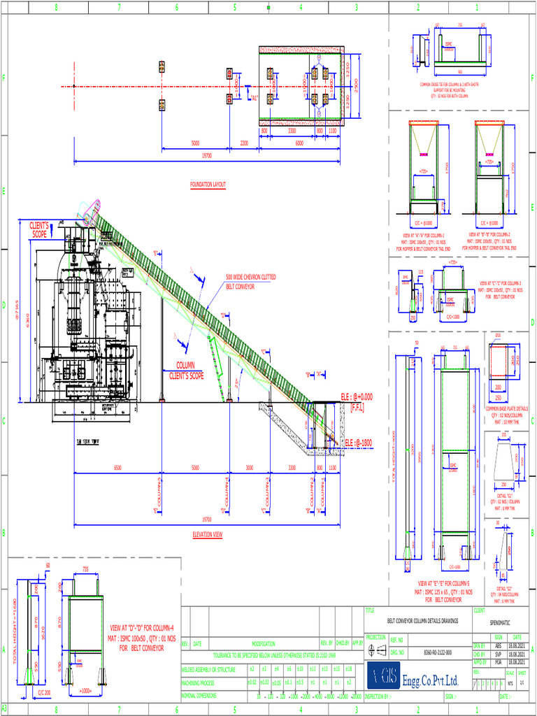 Belt Conveyor Column Details | PDF