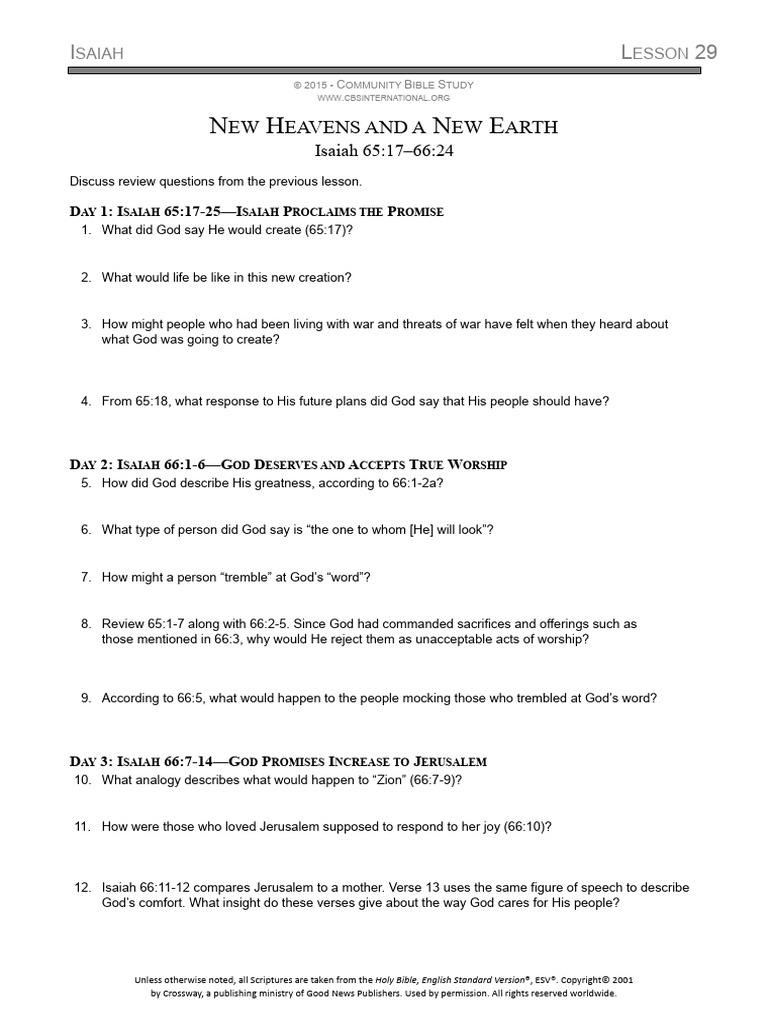 29 Isaiah Cond ESV New A4 PDF | PDF | Korban | God