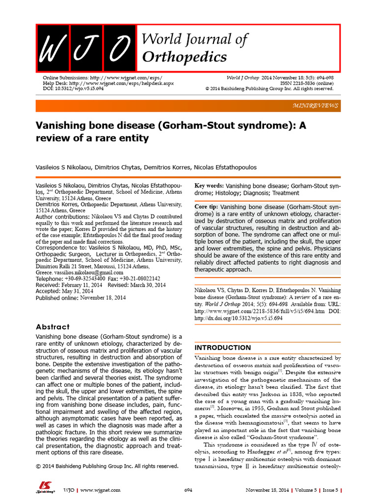 WJO-5-694 | PDF | Bone | Medicine