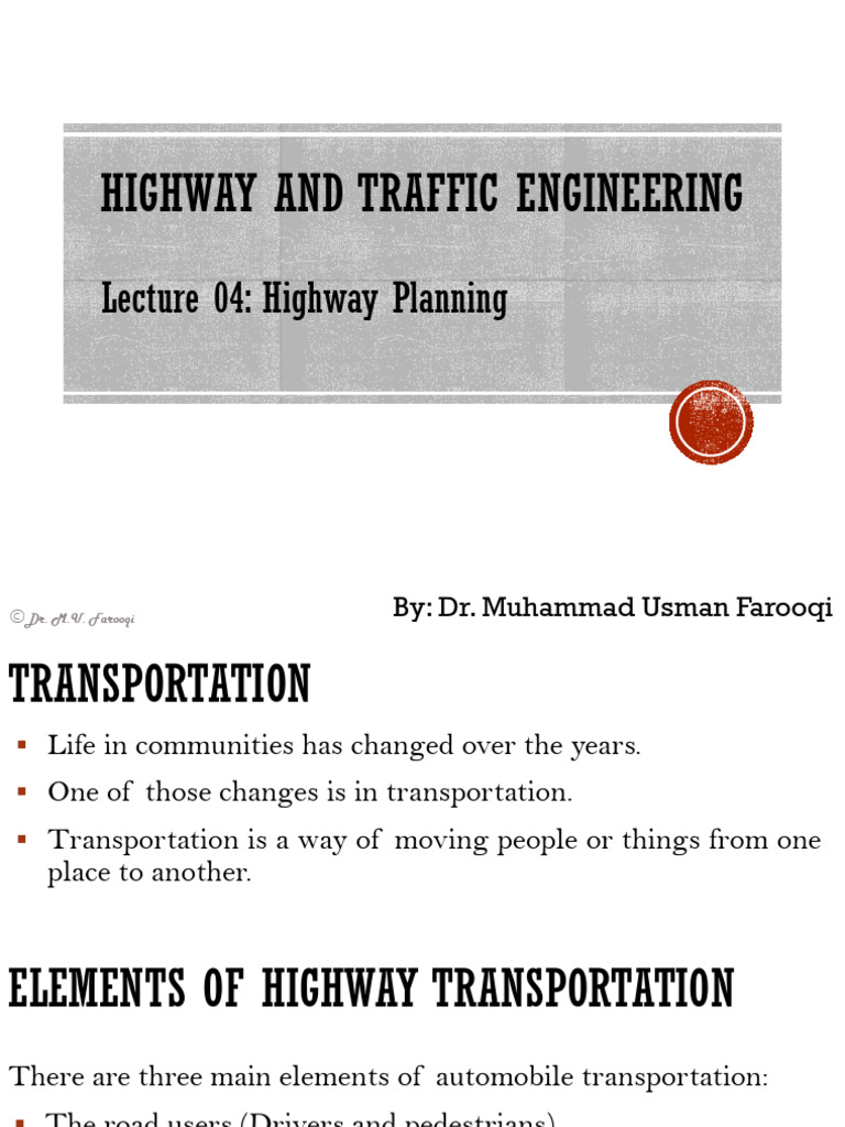 Lec-04-Highway Planning | PDF | Highway | Transport Lec-04-Highway Planning | PDF | Highway | Transport