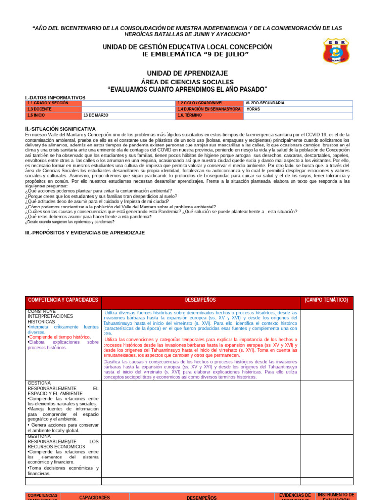 Esqquema Modelo Unidad de Aprendizaje - 2024 | PDF | Aprendizaje | Metodología de encuesta