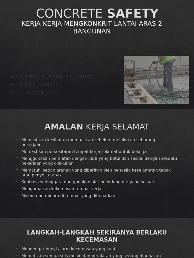 Jsa Concrete Safety | PDF