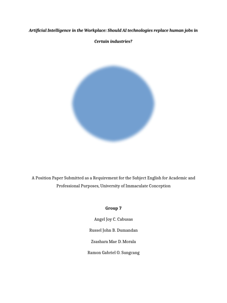 Group 7 - Eapp Position Paper | PDF | Artificial Intelligence ...