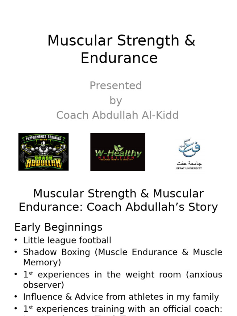 Muscular Strength & Endurance | PDF
