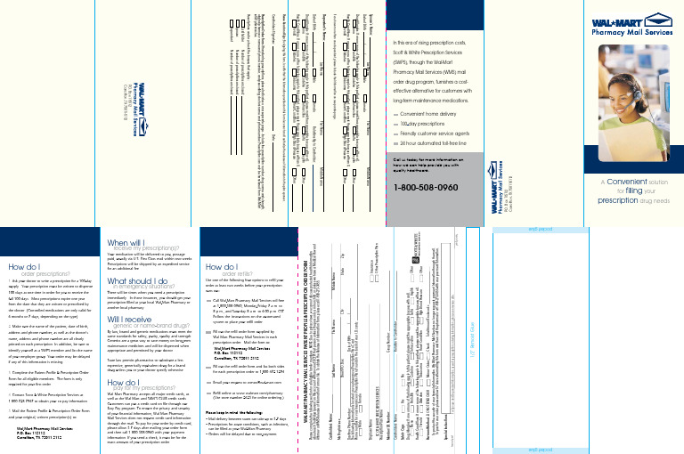 WMS Brochure Final Dec 2006 | PDF | Medical Prescription | Pharmacy