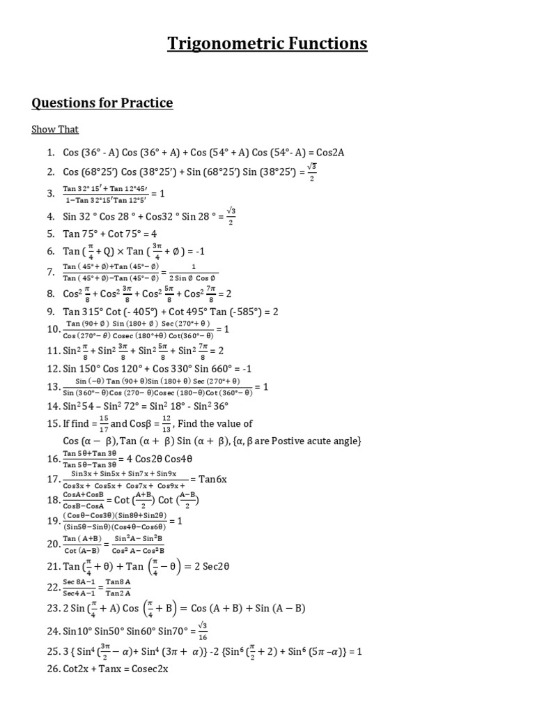 Maths Trigono | PDF | Functions And Mappings | Rotation
