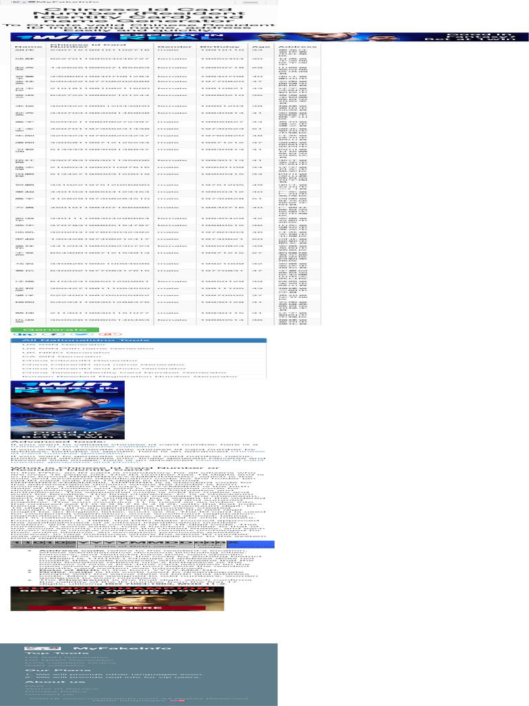 Chinese ID Card Number Generator | PDF | Identity Document | Access Control