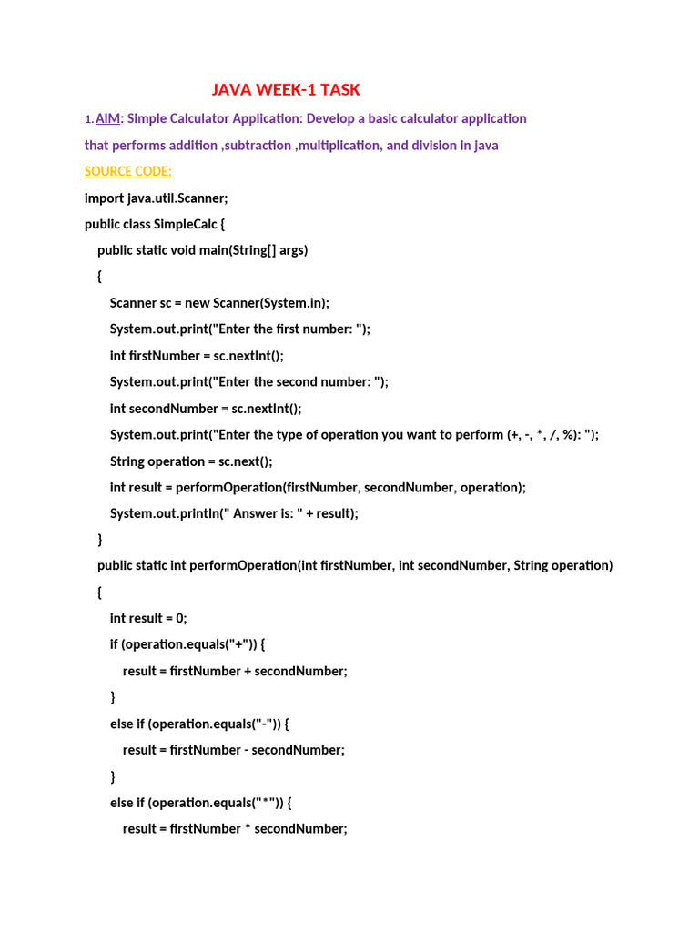 G.Naga Divya Sree - JAVA WEEK1 (1) Rise | PDF | Programming Paradigms | Software