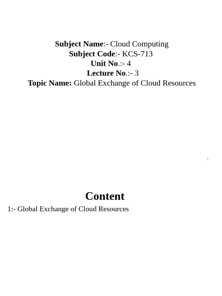 Unit 4 Lecture 3 Ppt3 | PDF | Cloud Computing | Software As A Service