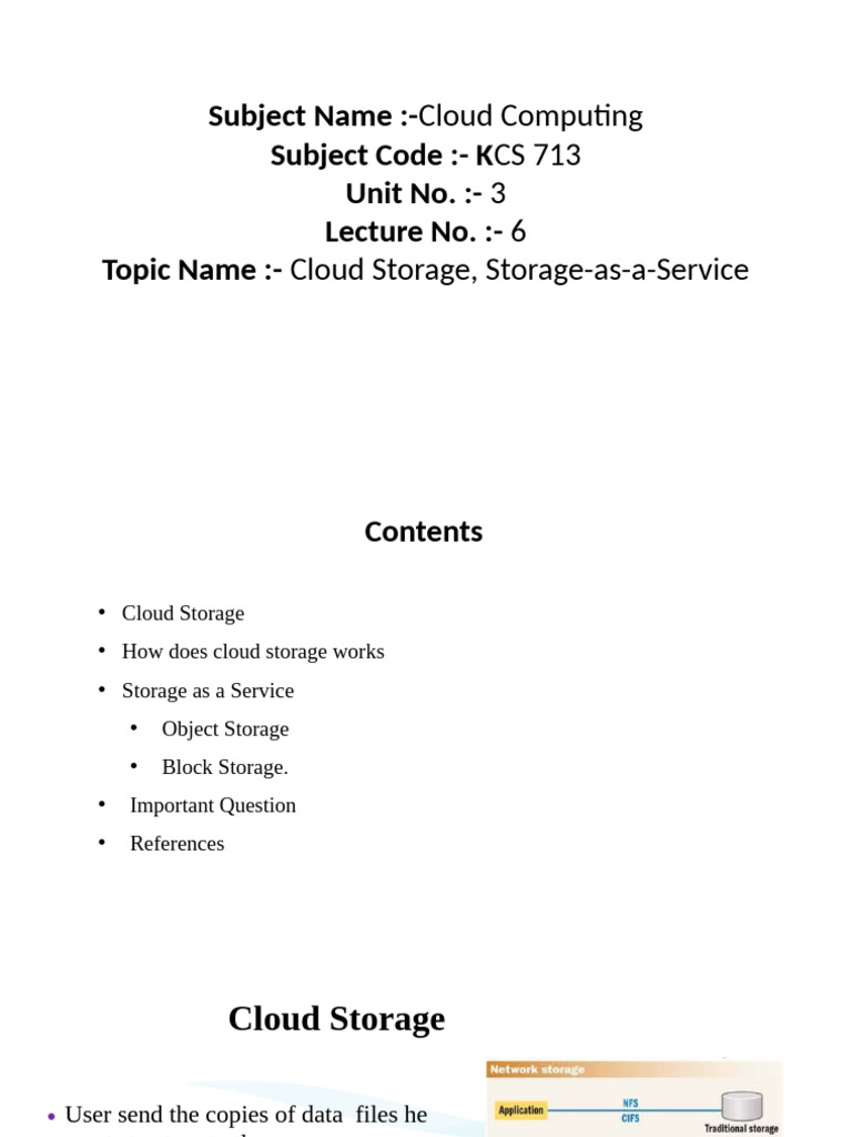 KCS713 Unit 3 Lecture 6 | PDF | Cloud Computing | Security