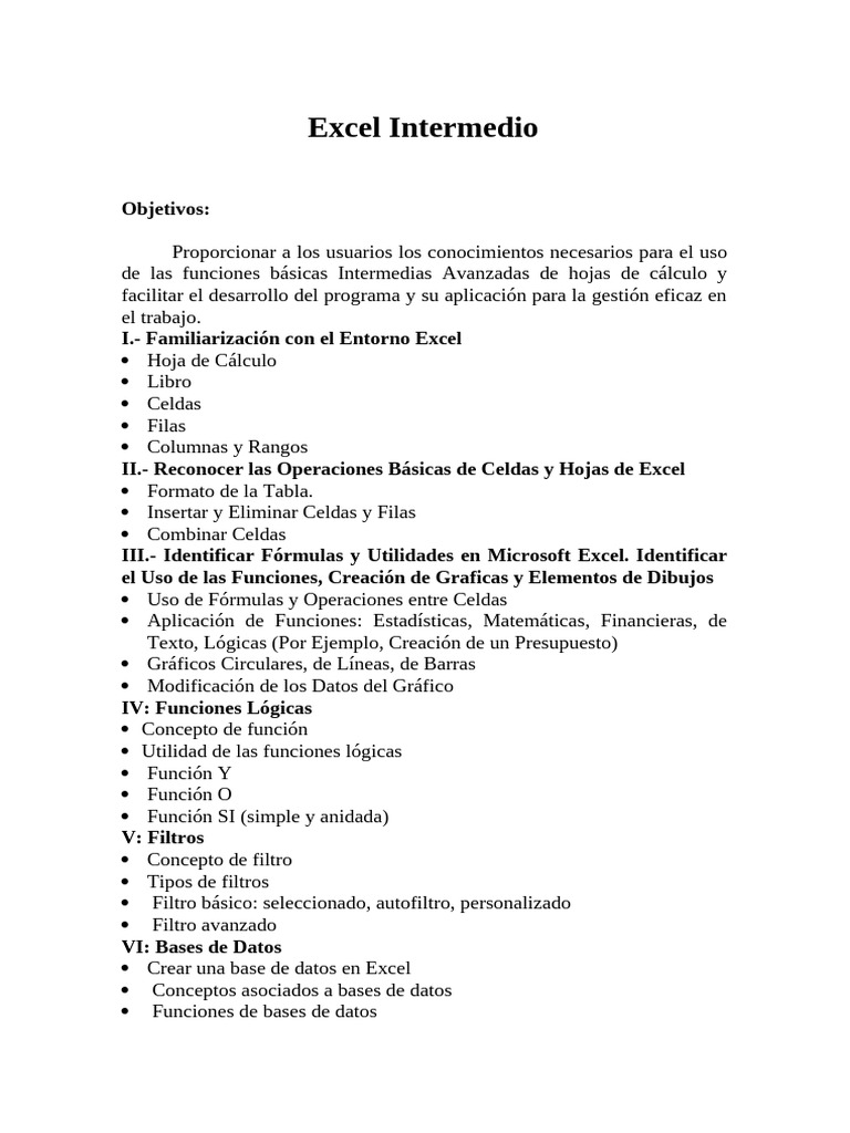 Excel Intermedio Sara Werner | PDF