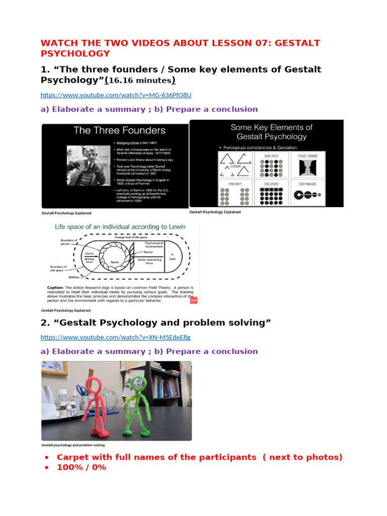 PC 2 Activity 2 Reading Comprehension Gestalt Psychology | PDF