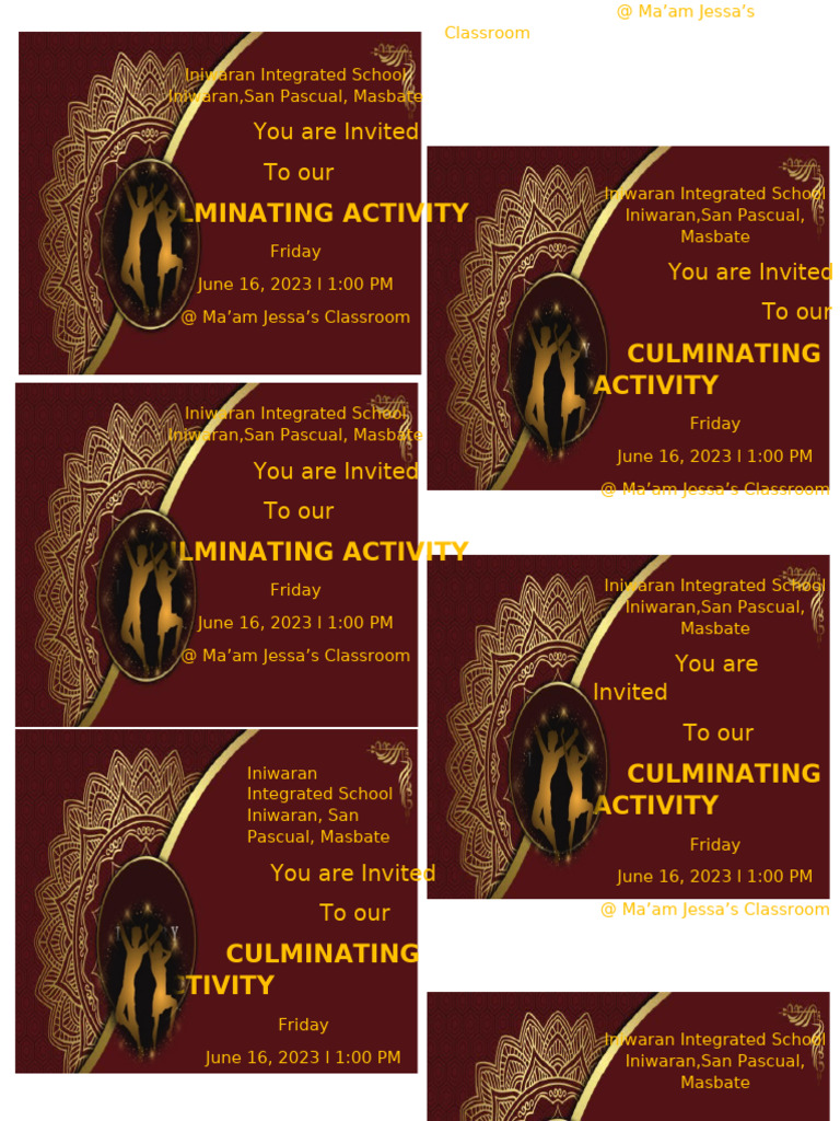 Culminating Invitation | PDF