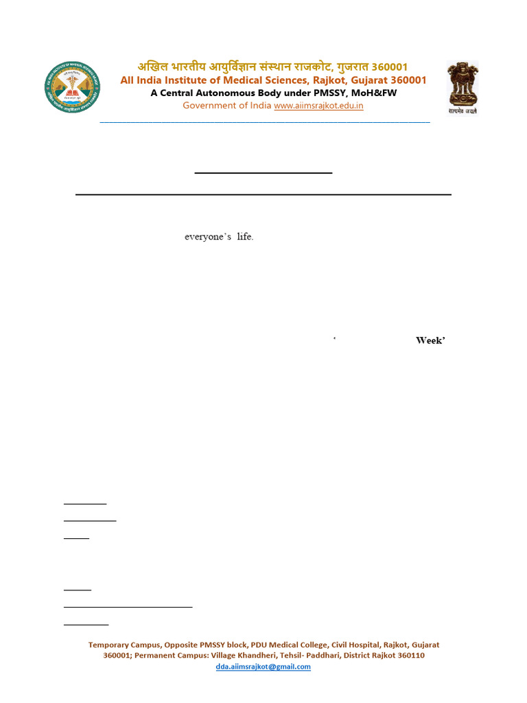 Library Week Quiz and Essay Competition Report | PDF | Libraries | Medicine