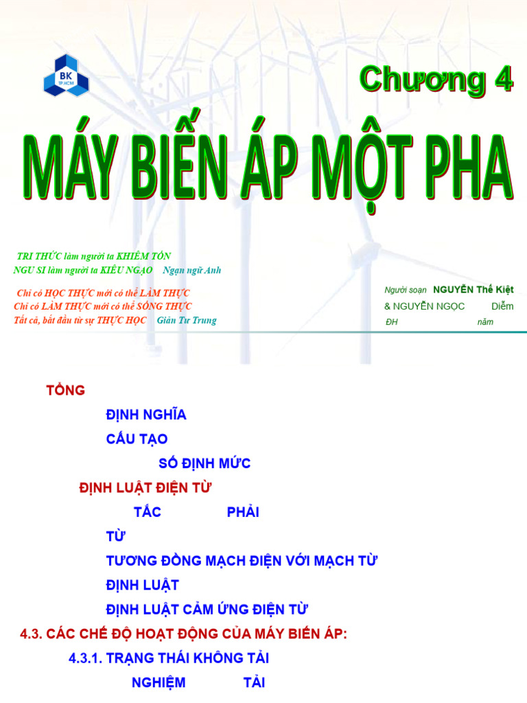09 - Chuong - 4a (May Bien AP 1 Pha) - v1 | PDF
