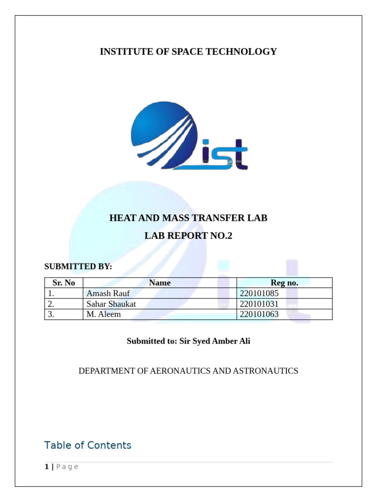 Heat and Mass Transfer Lab 2 New | PDF | Heat Transfer | Thermal Conduction