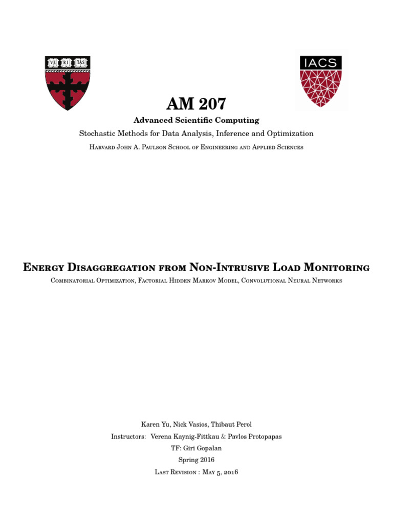 Energy Disaggregation From Non-Intrusive Load Monitoring | PDF ...