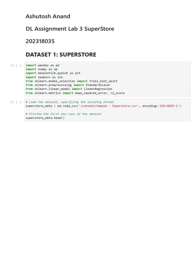 Deep Learning Assignments | PDF | Mean Squared Error | Errors And Residuals