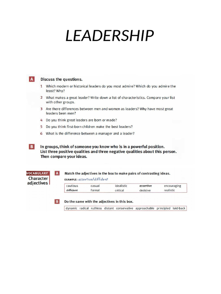 LEADERSHIP | PDF