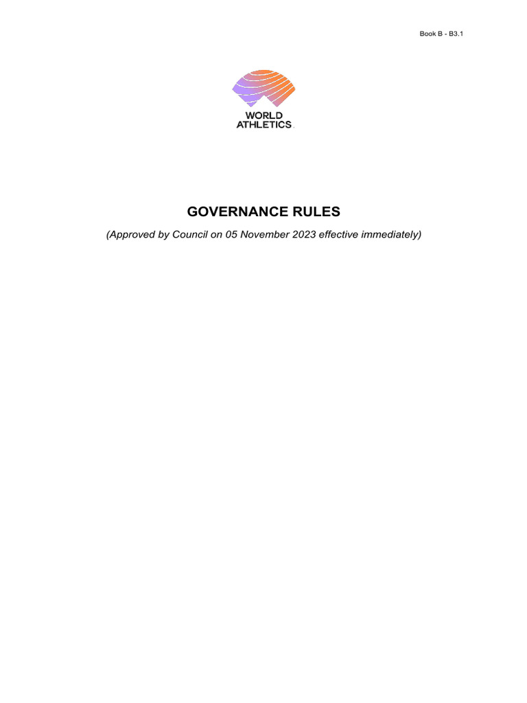 B3.1 - Governance Rules (Amended On 5 November 202 | PDF | Vice ...