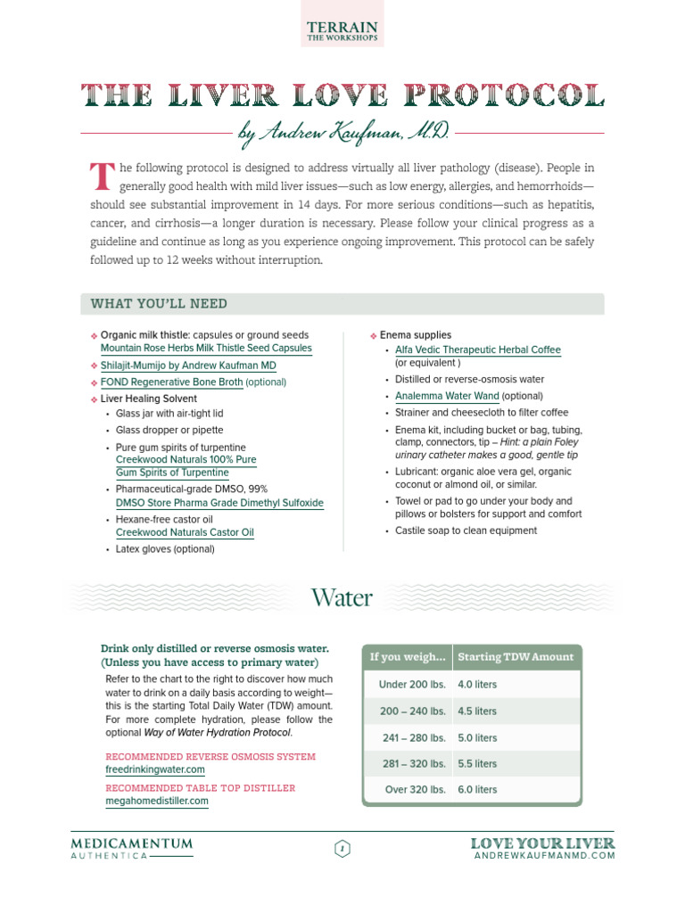 The Liver Love Protocol 15sep23 v01-03 | PDF | Fruit | Foods