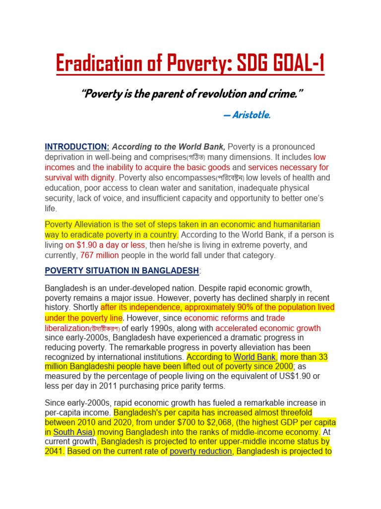 Bangladesh's Journey in Poverty Eradication | PDF | Poverty | Poverty ...