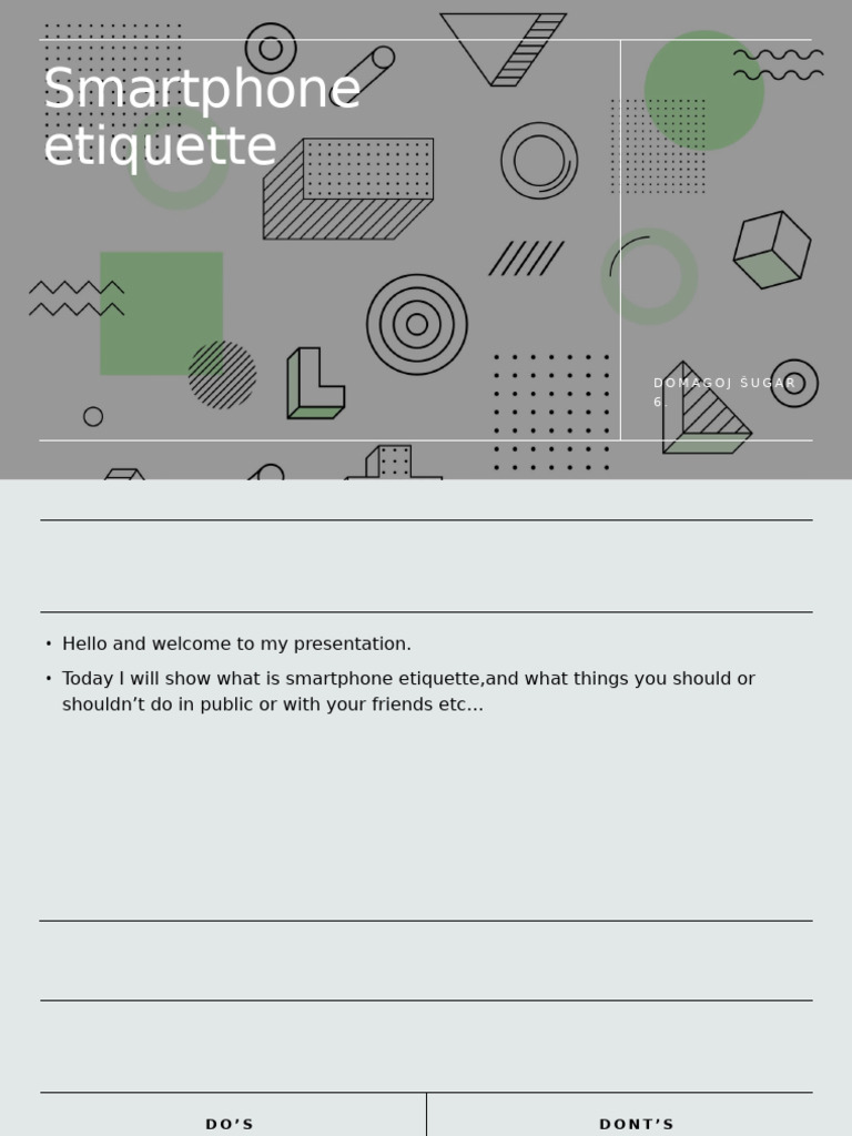 Smartphone Etiquette | PDF