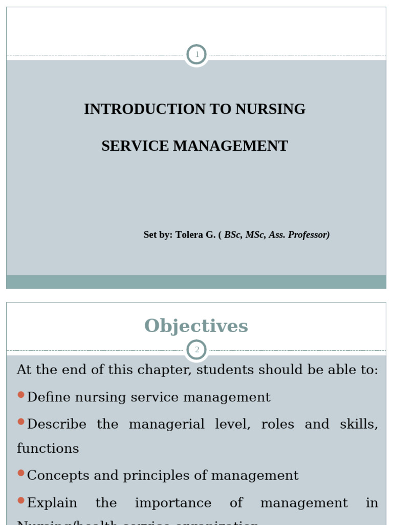 Nursing Service Management Overview | PDF | Incentive | Goal