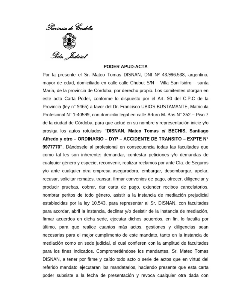 Poder Apud Acta | PDF | Ciencias sociales | Derecho