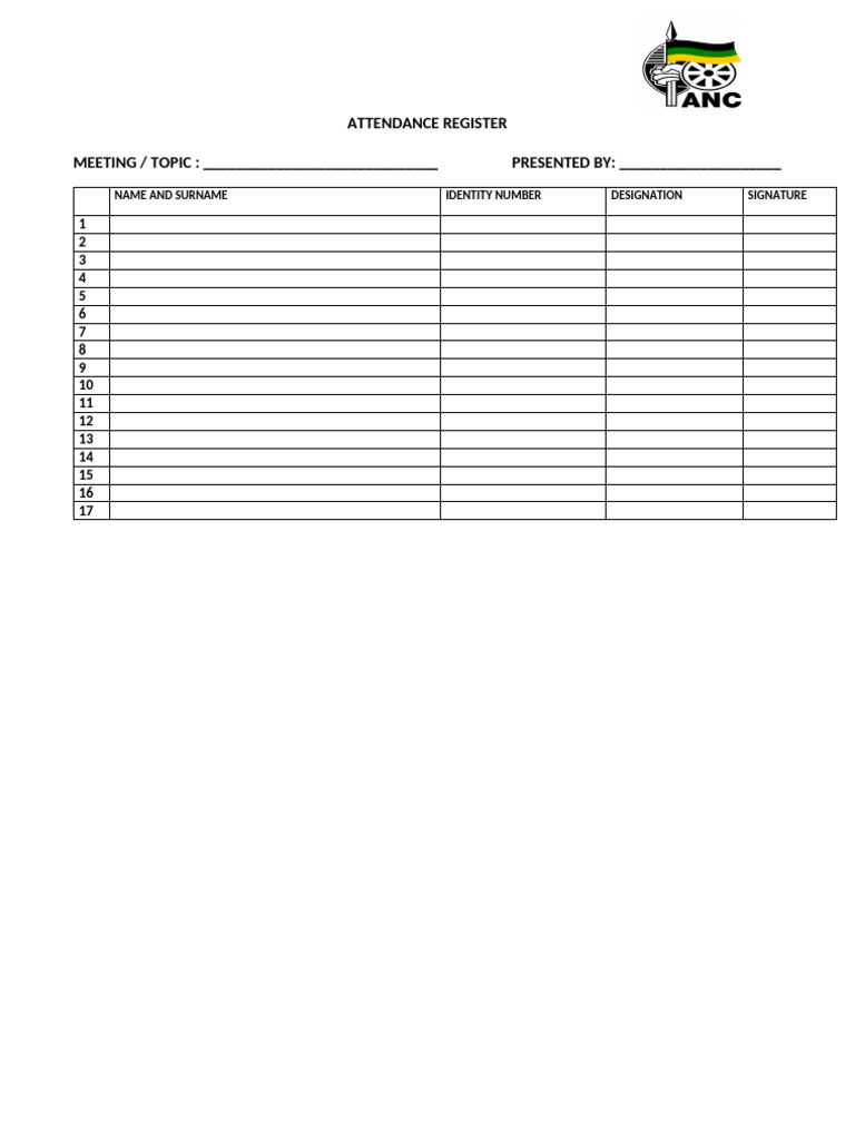 Attendance Register | PDF | Business