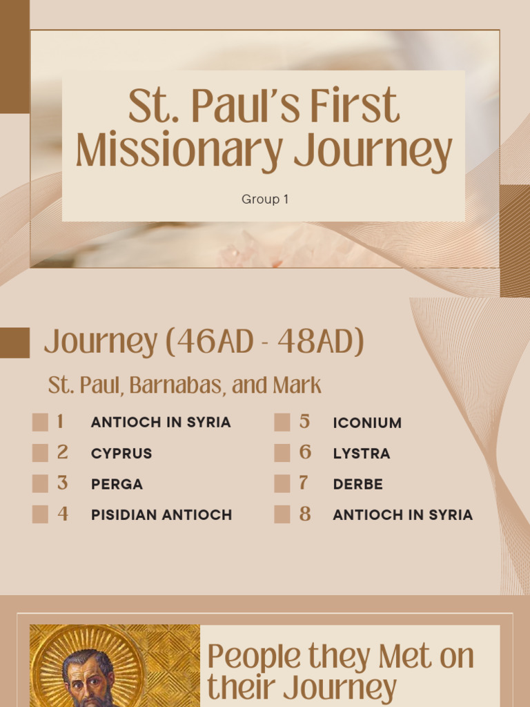 St. Paul First Missionary Journey | PDF | Religion & Spirituality