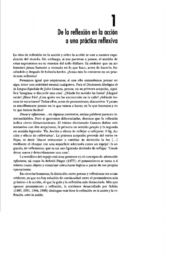 La Reflexión La: Reflexiva | PDF | Pensamiento | Esquema (psicología)