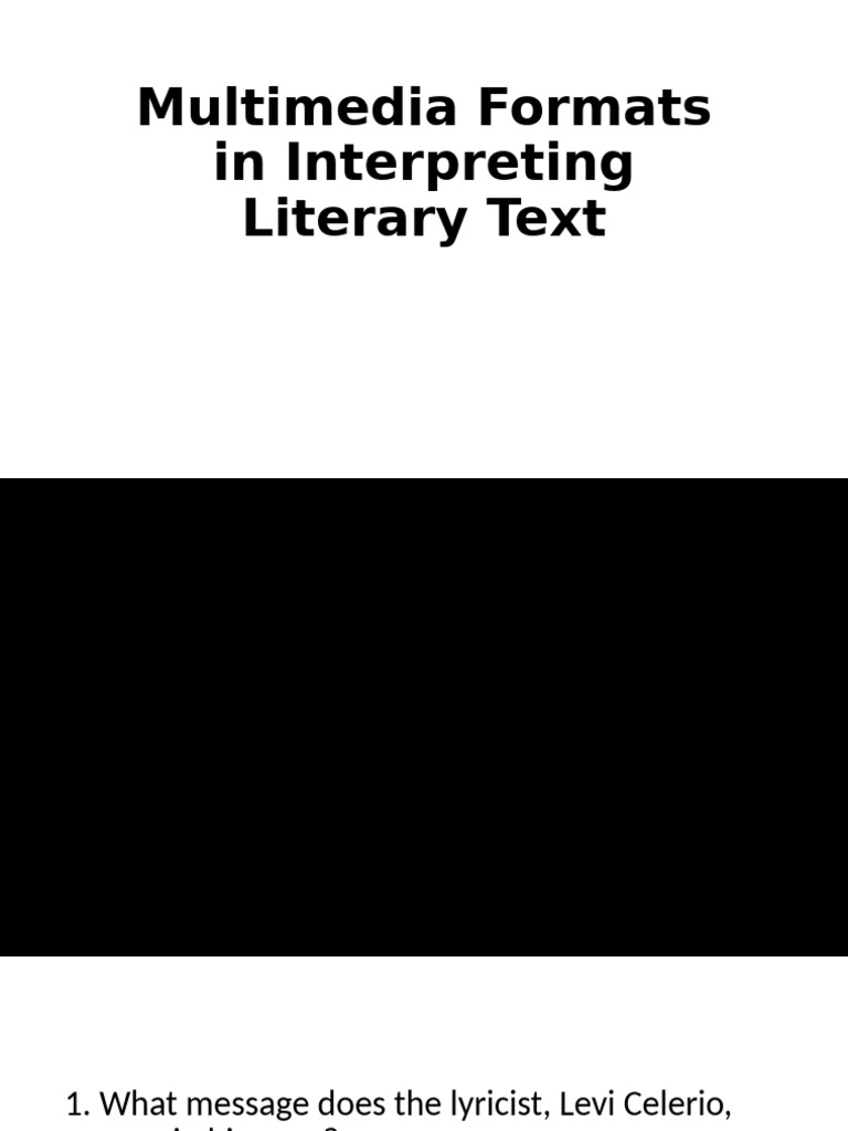 Q2.1 Multimedia Formats in Interpreting Literary Text | PDF ...