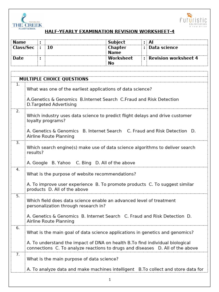 GR 10 Ai Unit4 rv4 | PDF | Data Science | Comma Separated Values